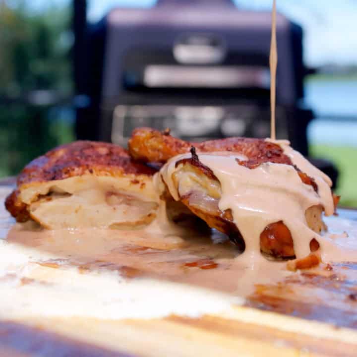 Ninja Woodfire Alabama White Sauce Chicken - Dad Got This